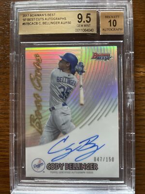 Cody Bellinger 2017 Bowman’s Best Cuts Autograph Beckett 9.5 10 Gem ...