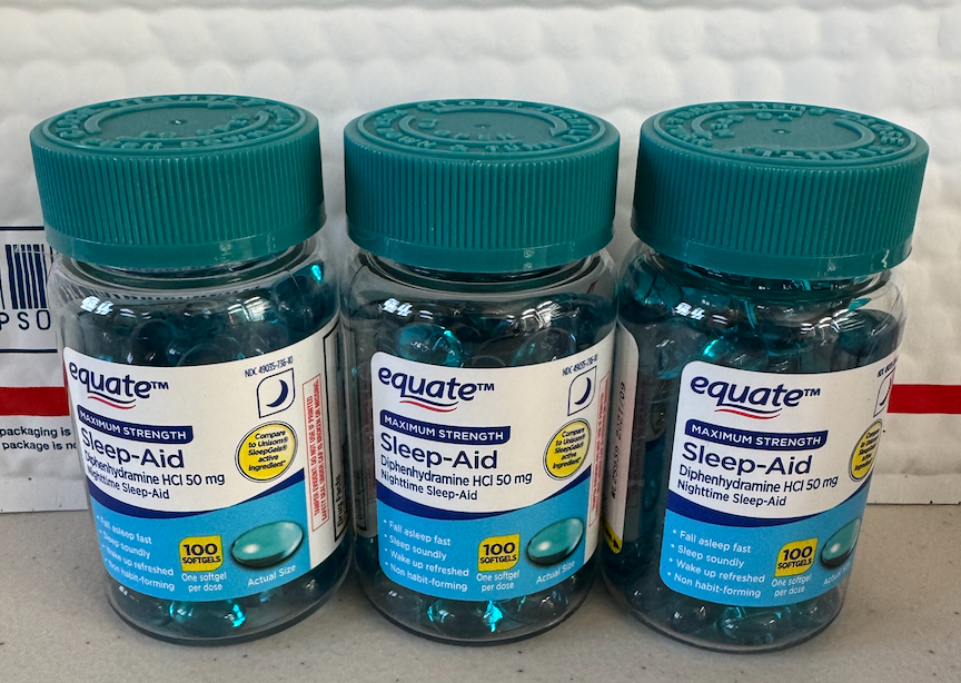 3x Equate Sleep Aid Softgels Maximum Strength 100 Ct Ships Worldwide BB ...