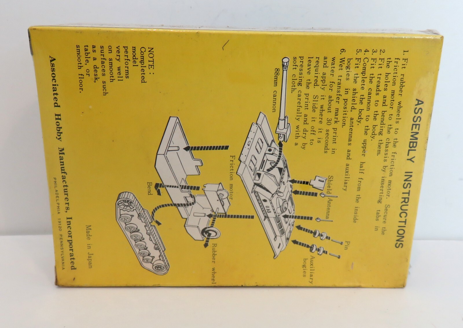 AHM Tank Kits Paner 75mm Assault Gun 1:72 Scale Model Friction Motor ...