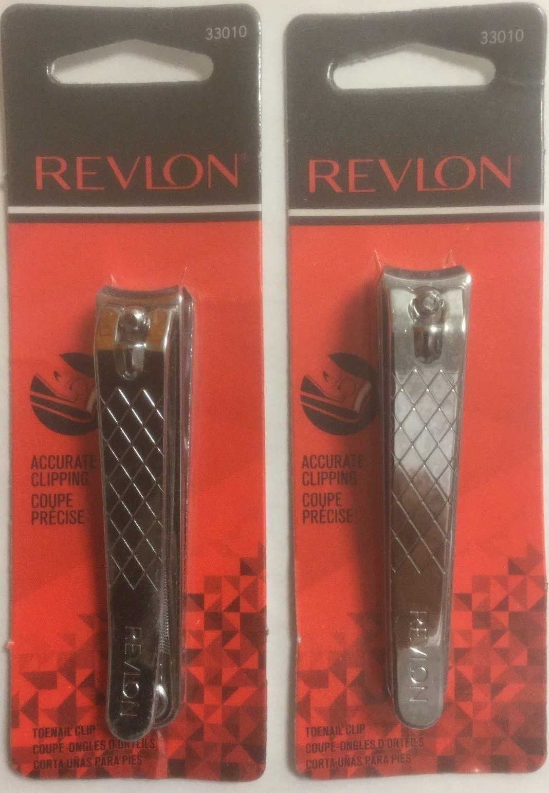 2 X REVLON Toenail Clip Clippers Accurate Clipping #33010 New And ...