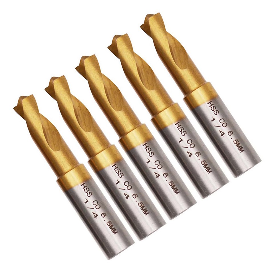 5PCS 1/4" Spot Weld Drill Bits Spot Weld Cutter Removal Tool Cobalt ...
