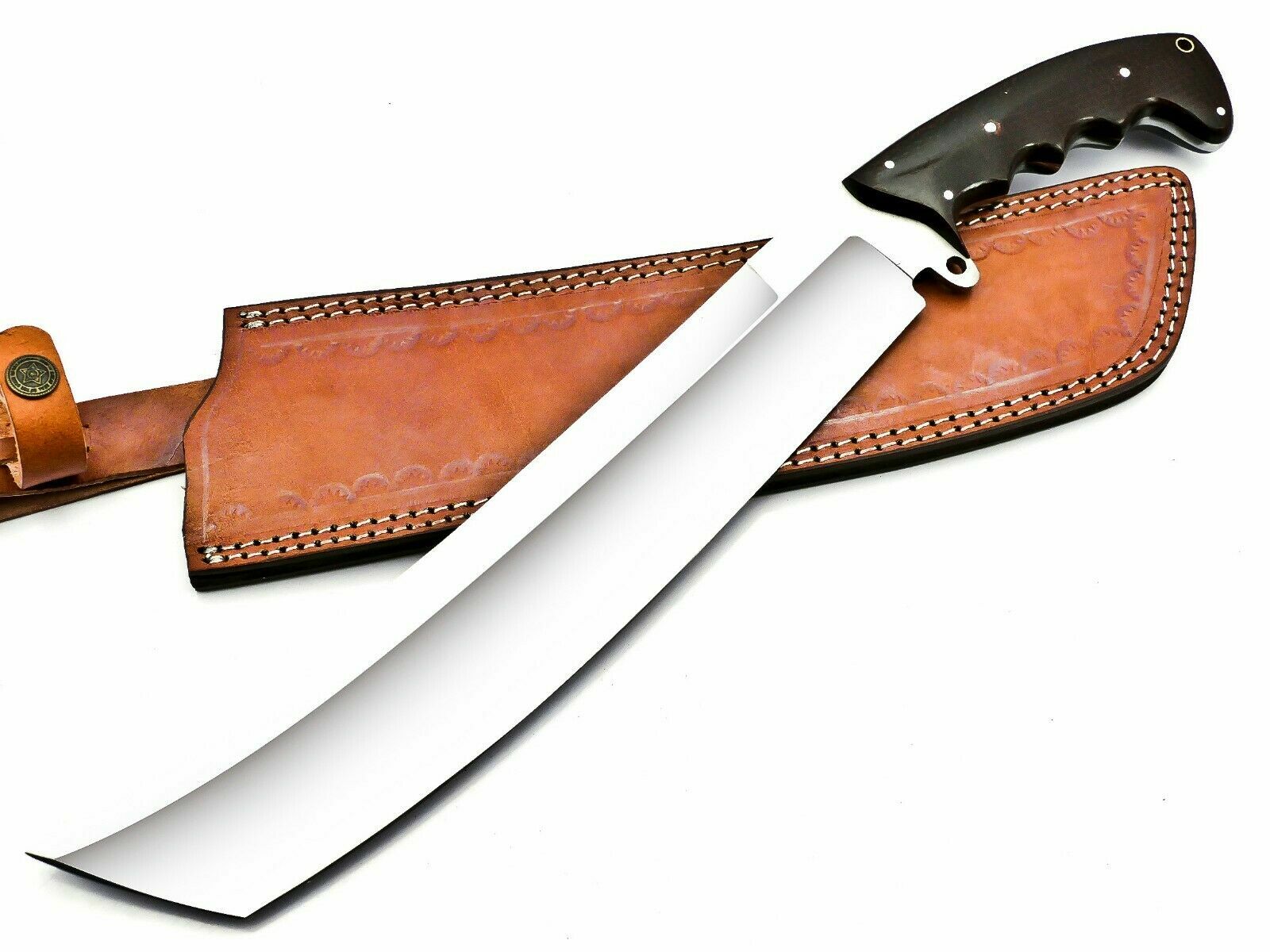 Handmade Machete Full Tang D2 TOOL Steel 18 BIG Hunting Knife leather ...