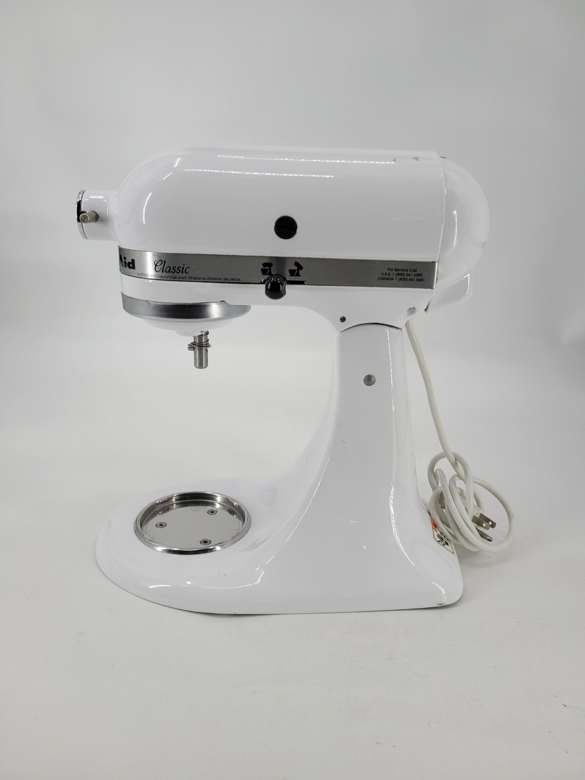 KitchenAid Stand Mixer Classic White K45SSWH 4.5 qt For Parts or Repair ...