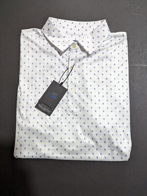 NWT MEN'S GREG NORMAN POLO, SIZE: M, COLOR: WHITE/BLUE (M4) | eBay