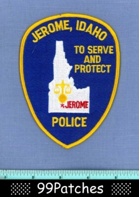 JEROME IDAHO Police Shoulder Patch STATE SHAPE OUTLINE CITY STAR 3A | eBay