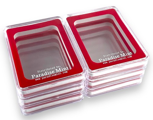 6 x Paradise Mint Brand Single Coin Storage Boxes for NGC Slabs Red ...