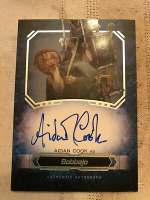 STAR WARS MASTERWORKS AUTOGRAPH ALDAN COOK AS BOBBAJO LIMITED EDITION ...