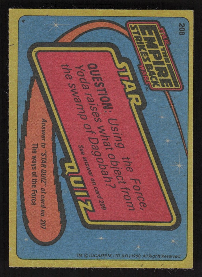 1980 Topps Star Wars: The Empire Strikes Back Evil Threatens! #208 | eBay