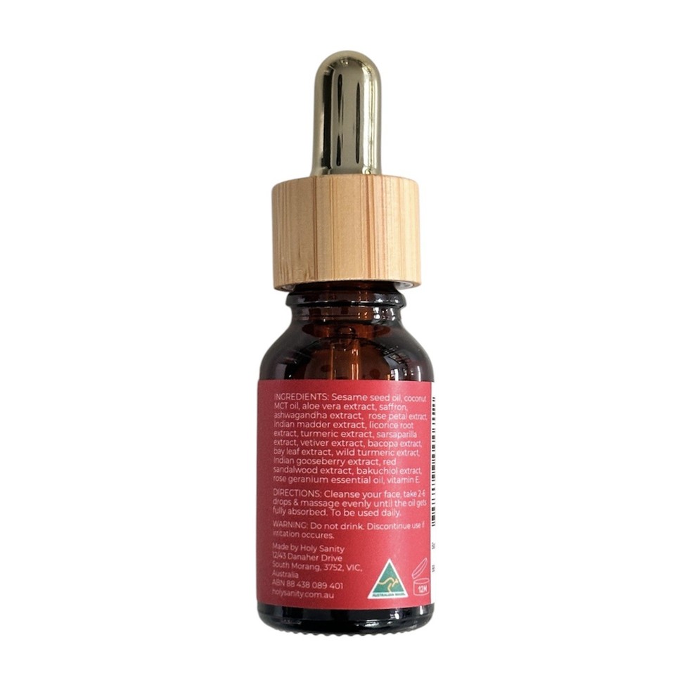 NEW Holy Sanity Saffron Day Face Oil Bakuchiol Turmeric Ashwagandha ...