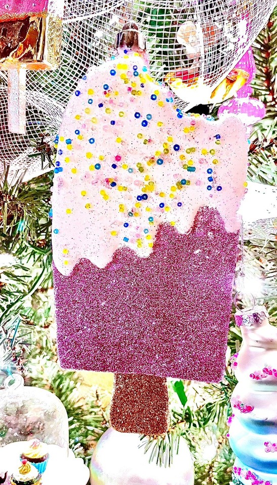 Holiday Time Large Pinkish/Purple Ice Pop Ornament | eBay