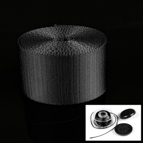 Black Seat Belt Retractable Nylon Webbing Strength Polyester Lap Safety ...