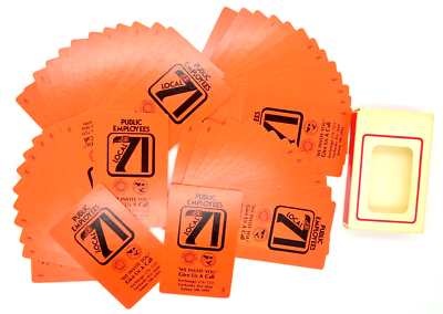 Vintage Public Employees LOCAL 71 UNION Playing Cards WE INVITE YOU ...