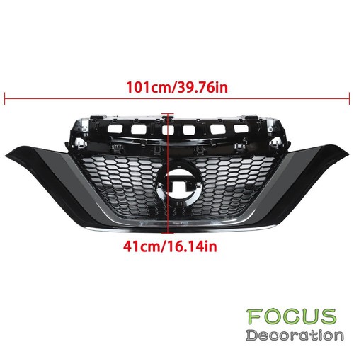 Black Front Upper Grille Fit For Nissan Versa Note 2017/2018/2019 ...