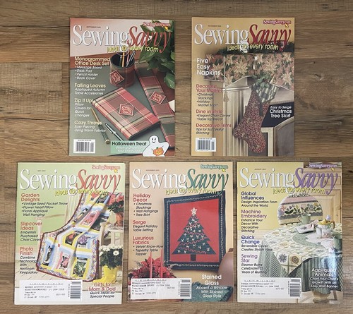 Sewing Savvy Magazine LOT of 5 Issues DIY Ideas Decor Embroidery ...