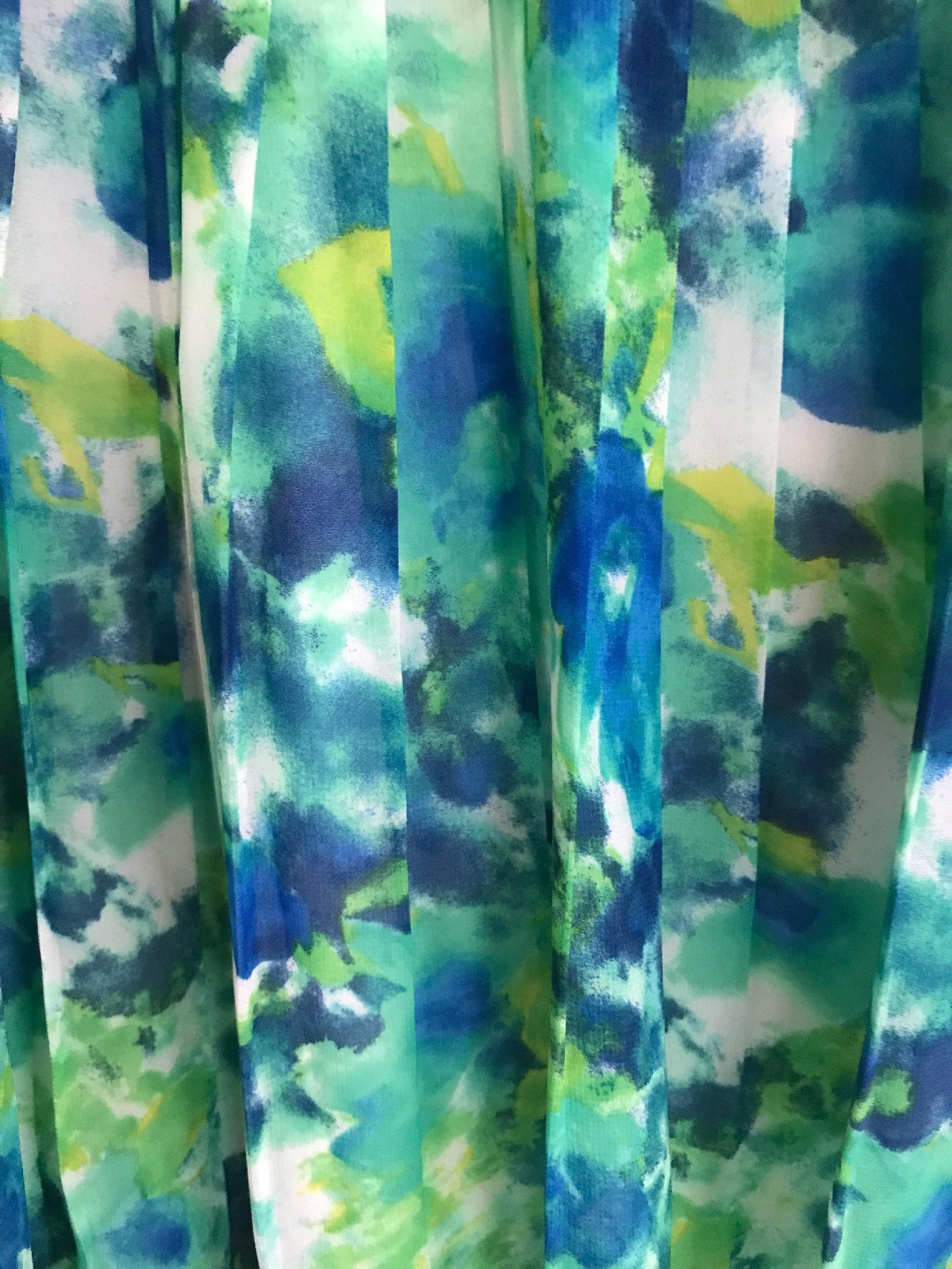 Forever 21 Essentials Sz 2 Pleated Blue Green Flirty Multi Skirt Lined ...