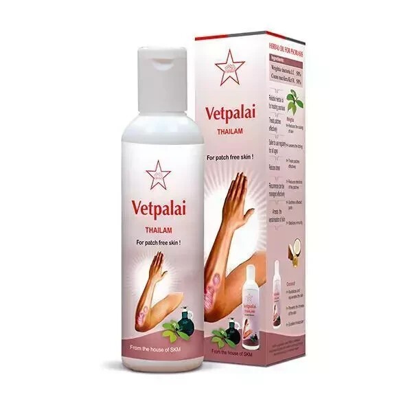 SKM Ayurvedic Vetpalai Thailam (100ml) for Patch Free Skin For Unisex ...