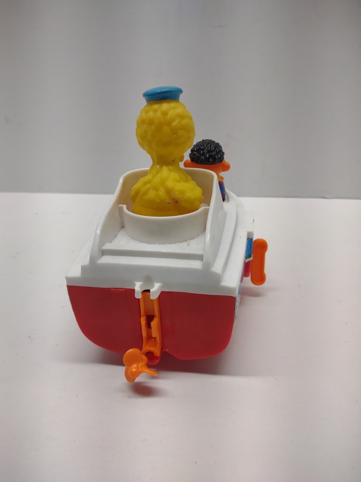 Vintage Sesame Street BIG BIRD & ERNIE BERT Wind Up Boat Tyco 1995 Jim ...