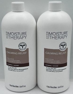 AVON MOISTURE THERAPY CALMING RELIEF OATMEAL BODY LOTION SET OF 2 | eBay