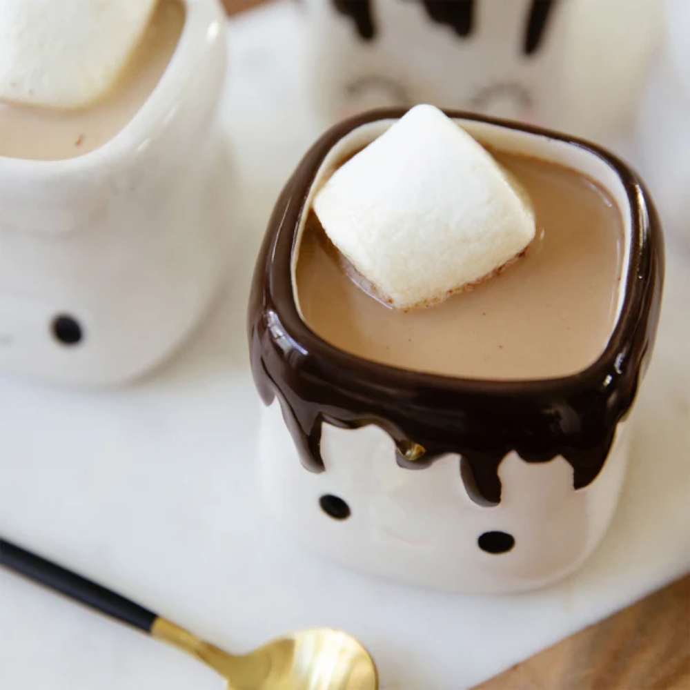Marshmallow Shaped Hot Chocolate Mugs Set of 4 | eBay