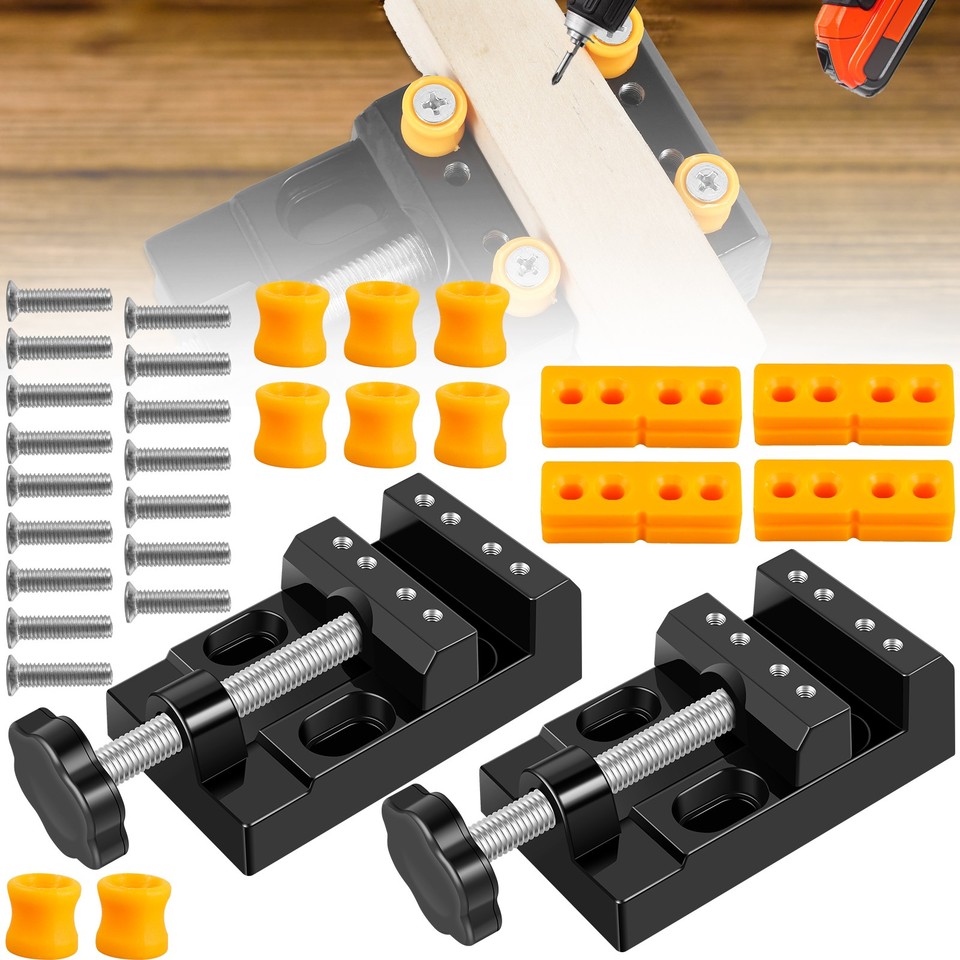 Mini Bench Vice Clamp Mini Flat Clamp Set Aluminium Alloy Parallel ...