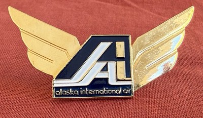 1970’s Alaska International Air Captain Pilot Hat Badge 1st Issue First ...