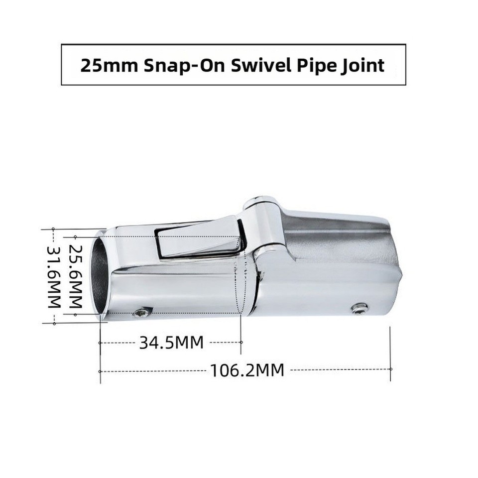 Marine Swivel Joint Yacht Hose Clip Snap-in Folding Buckle For Deck ...