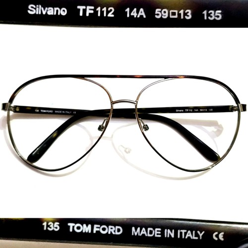 TOM FORD SILVANO 112 135 *MISSING NOSE PADS* METAL FRAMES ITALY - FREE ...