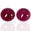 Natural Blood Red Ruby 7mm Round Cab Pair 4.08cts Unheated Madagascar ...