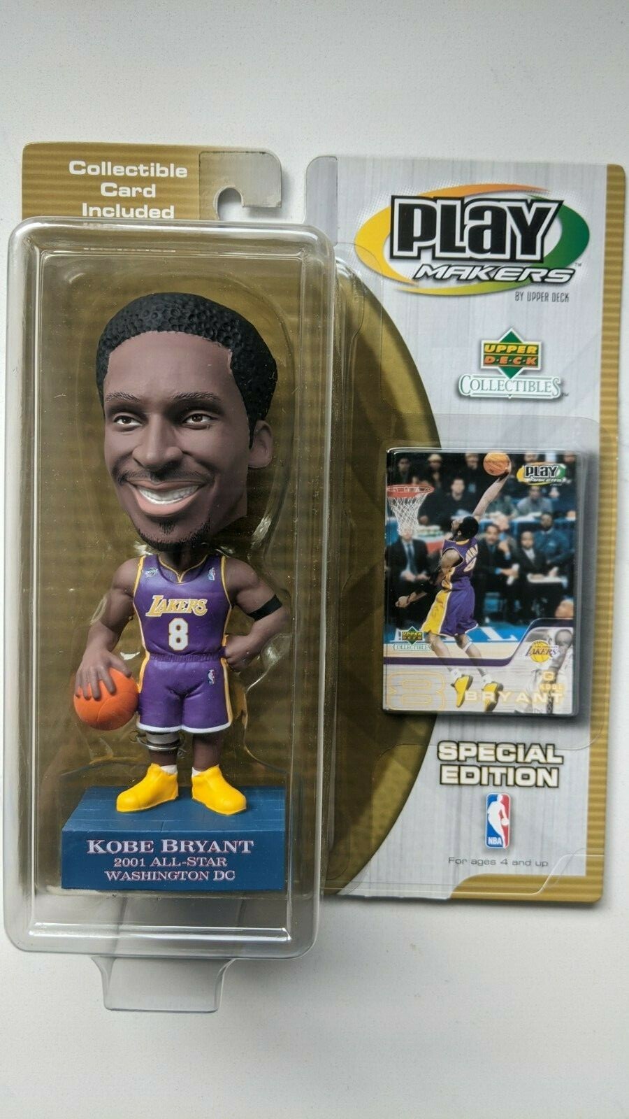 SET OF 4 UPPERDECK NBA BOBBLEHEADS - KOBE BRYANT & ALLEN IVERSON ...