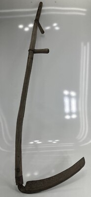 Vintage Hand Scythe w/ 20" Blade & 58" Curved Handle ~ Old Farm Tool | eBay
