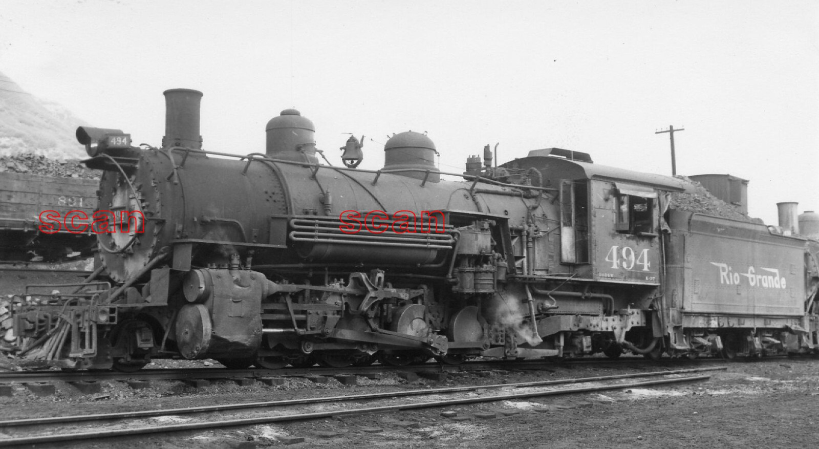 4E877 RP 1958 DENVER & RIO GRANDE RAILROAD 282 NG LOCO #494 | eBay