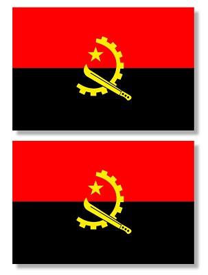 x2 Angola Angolan Flags Car Truck Window Bumper Laptop Cup Vinyl ...