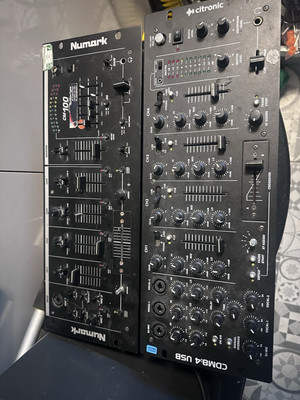 Numark CM100 4-Channel Mixer Mobile DJ Rack Stage PA Mic Input Working ...