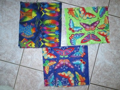 3 Fat Quarters Clothworks Cotton quilt Fabric -Laurel Burch ...