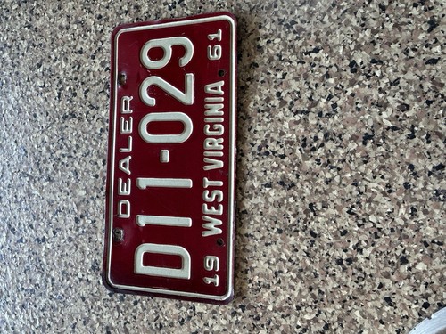 1961 West Virginia Dealer License Plate | eBay