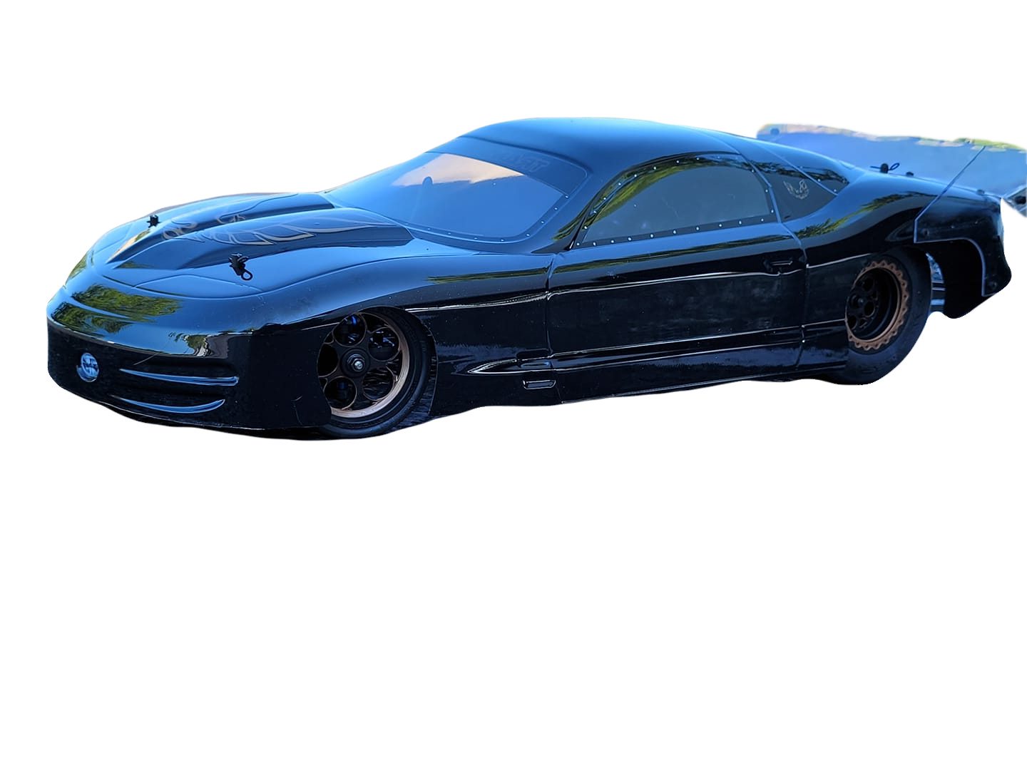 SHARK RC SHKTRANSSLAM TRANS SLAM AM STREET ELIMINATOR DRAG BODY W/ WING ...