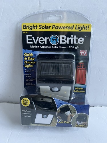 New AS SEEN ON TV Ever Brite Motion-Activated Solar Power LED Light SZ ...