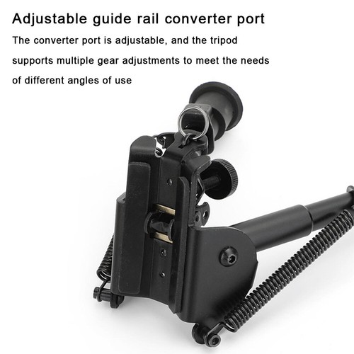 6-9 Inch Tactical Bipod Rotate Horizontally & Picatinny Rail Mount ...
