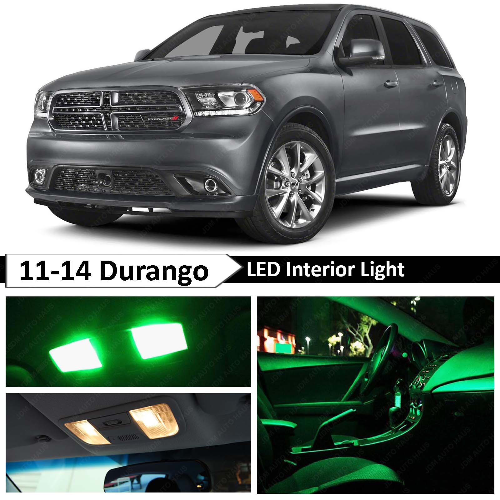 12x Green LED Lights Interior Map Dome Package Kit for 2011-2014 Dodge ...