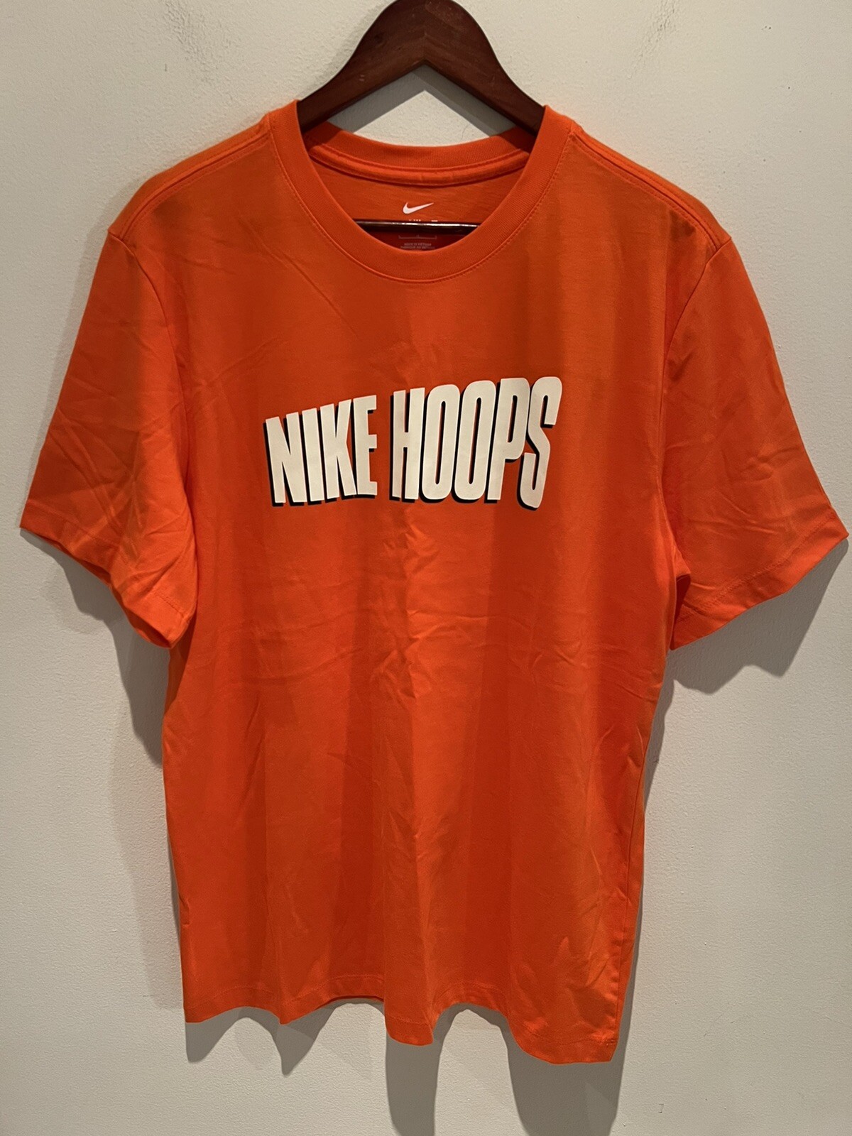 Nike Hoops Basketball T-Shirt Orange/White Men’s Size Large New DN3007 ...