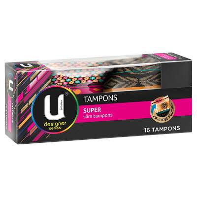 U by Kotex Designer Slim Tampons Super 16 Pack | eBay