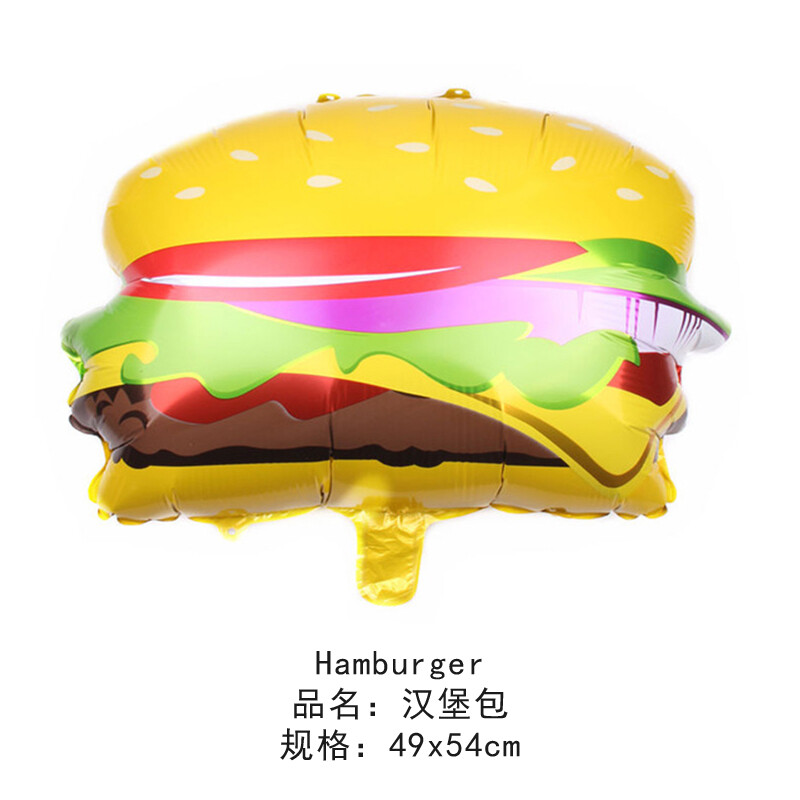 Food Pizza Hamburger Donught Burger Popcorn Balloons party birthday ...