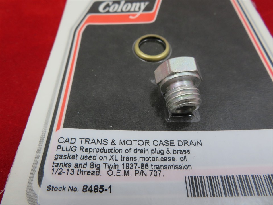 DRAIN PLUG TRANSMISSION HARLEY RATCHET ROTORY TOP PANHEAD SHOVELHEAD ...