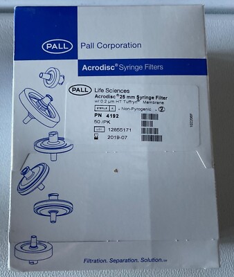 Pall Acrodisc 25 mm syringe filters w 0.2 um HT Tuffryn 4192 - sealed ...