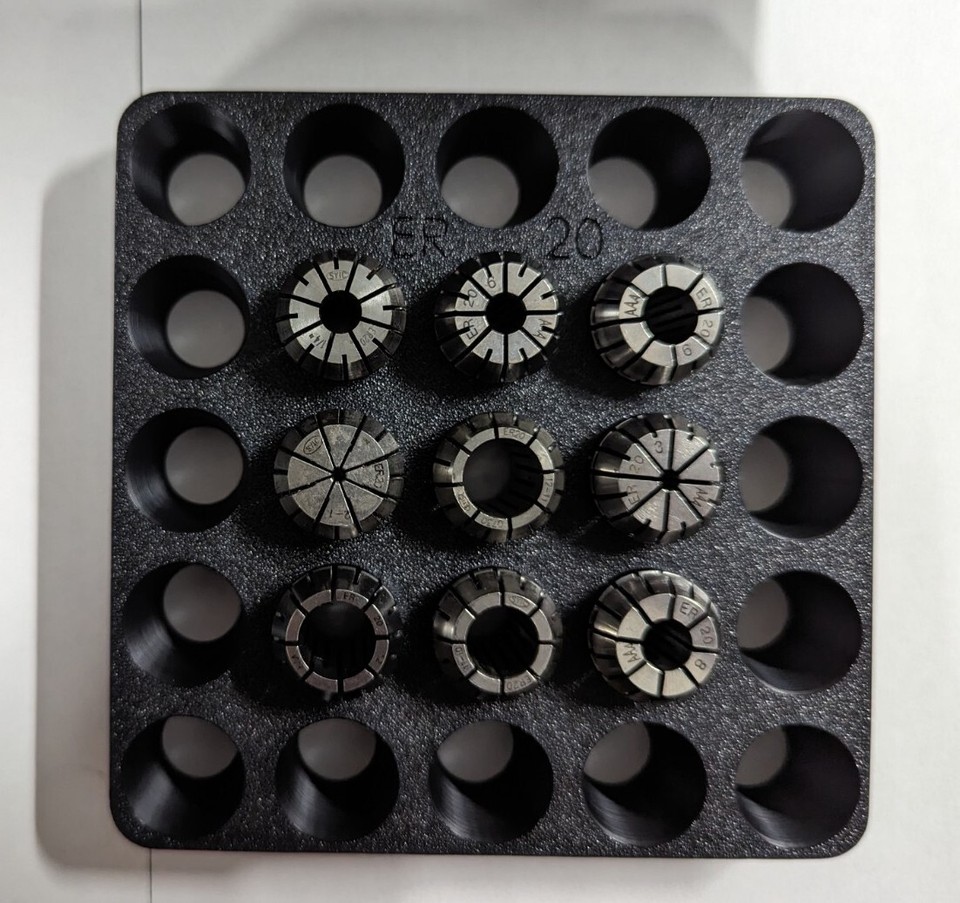 (2pack)ER-20 Collet caddy/Tray store and organize your toolbox sort ...