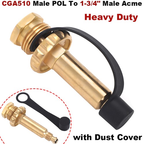 CGA510 Male POL - 1-3/4" Acme Top Grip Hand Wheel Fill Filler Coupling ...