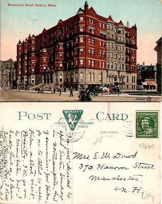 Boston MA Brunswick Hotel Postcard Used (43660) | eBay