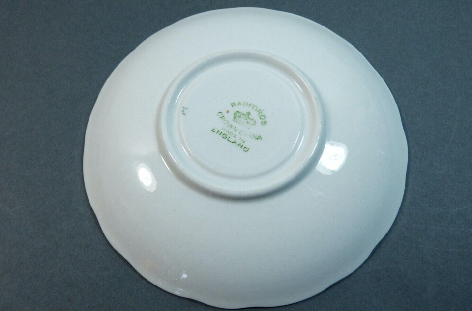 Vintage Radfords Crown China England Gray and Pink Chintz Saucer | eBay