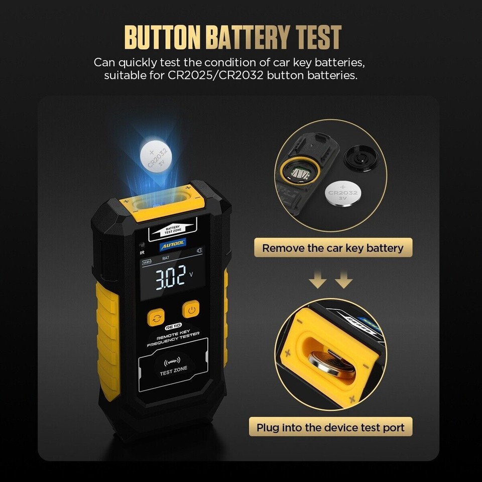 Digital Remote Key Fob Frequency Tester Meter Infrared IR Radio ...