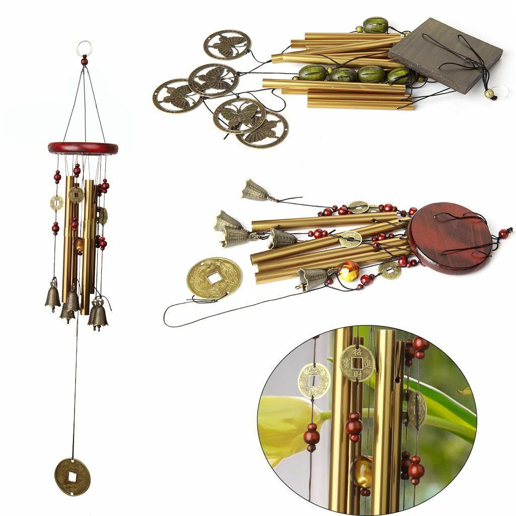 USA Large Wind Chimes 4/12 Tube Bells Copper Church Bell Outdoor Garden ...